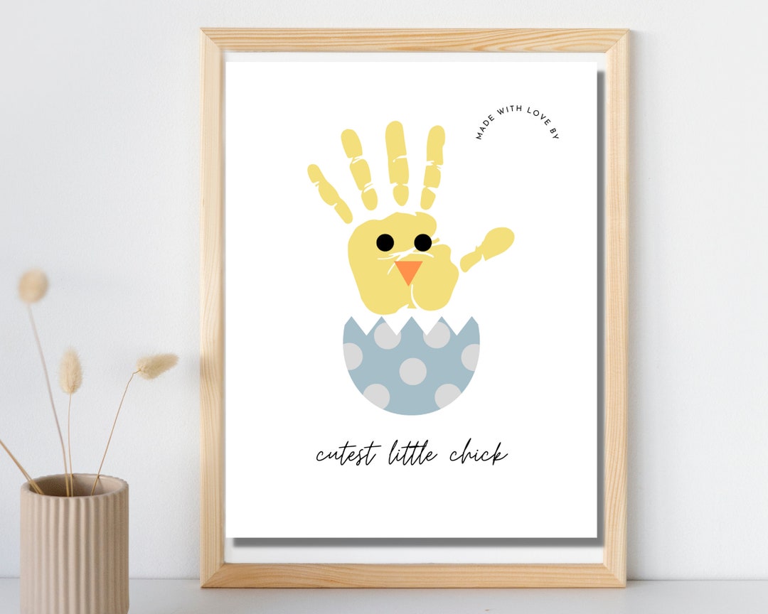 Easter Handprint Art, Printable Gift, Digital Print, Baby Toddler Kid ...