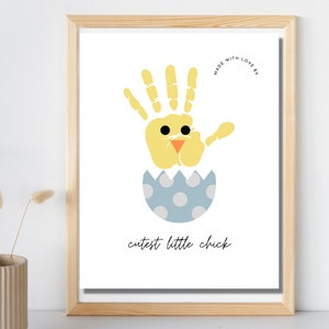 Easter Handprint Art, Printable Gift, Digital Print, Baby Toddler Kid ...