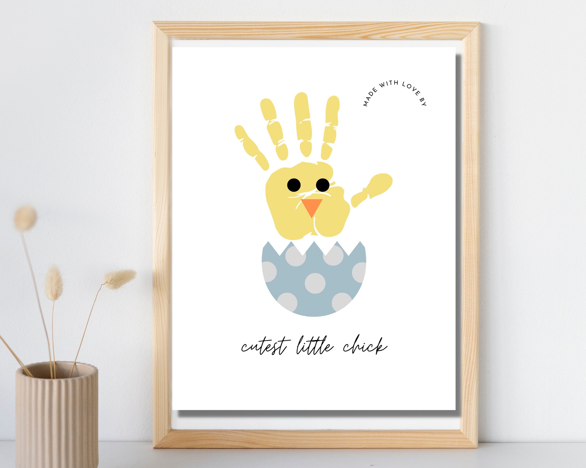Easter Handprint Art, Printable Gift, Digital Print, Baby Toddler Kid ...