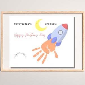 Mother's Day Handprint Art, Printable Gift, Digital PDF, Baby Toddler ...