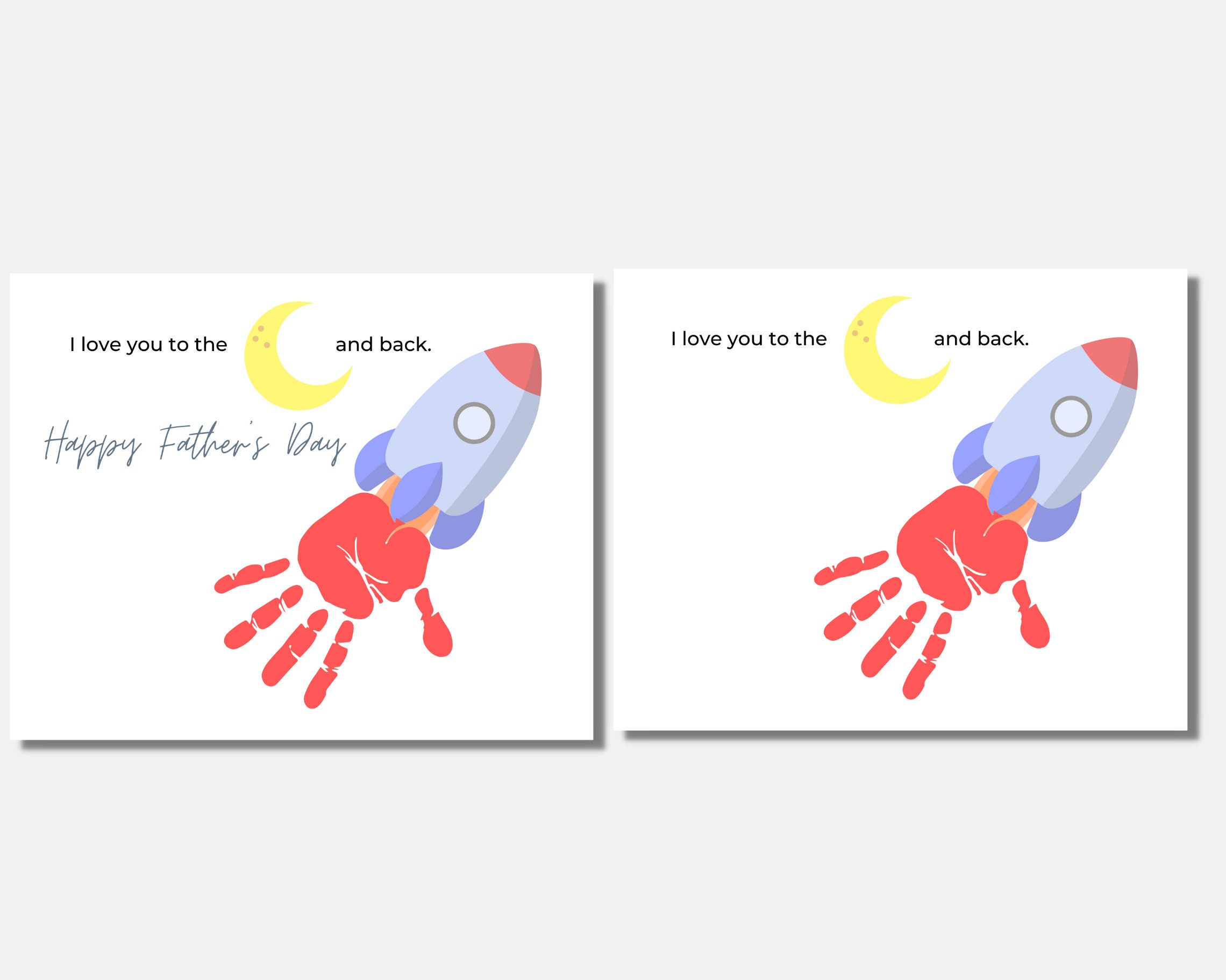 Father's Day Handprint Art, Printable Gift for Dad, Digital Print, Baby ...