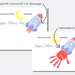 Father's Day Handprint Art, Printable Gift for Dad, Digital Print, Baby ...