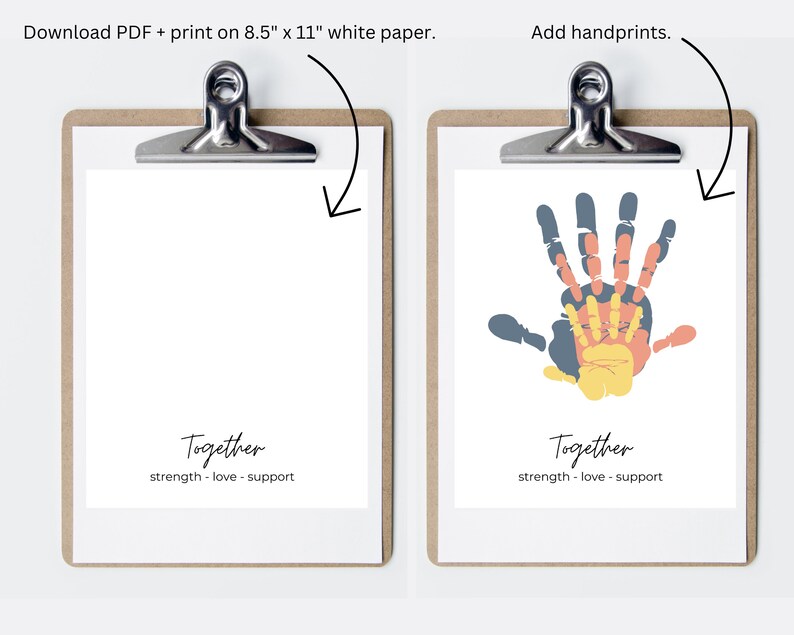 Family Handprint Art, Craft, Printable Decor Art, Digital Print, Family ...