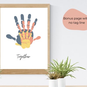 Family Handprint Art, Craft, Printable Decor Art, Digital Print, Family ...