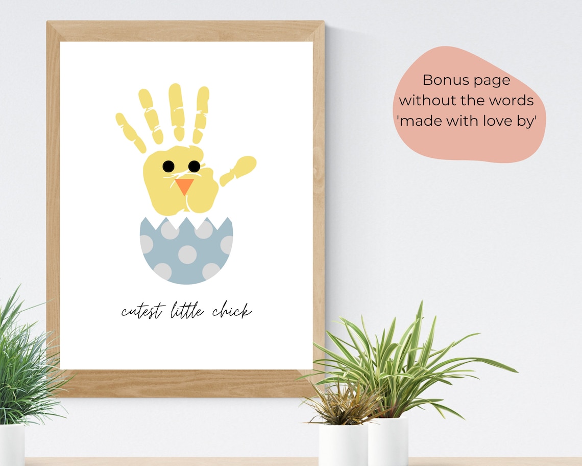 Easter Handprint Art, Printable Gift, Digital Print, Baby Toddler Kid ...