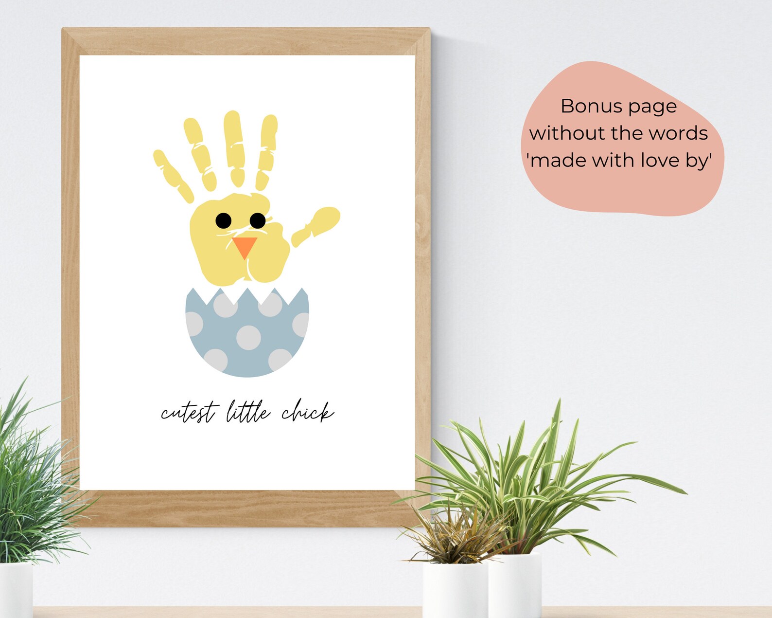 Easter Handprint Art, Printable Gift, Digital Print, Baby Toddler Kid ...