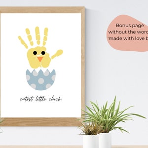 Easter Handprint Art, Printable Gift, Digital Print, Baby Toddler Kid ...