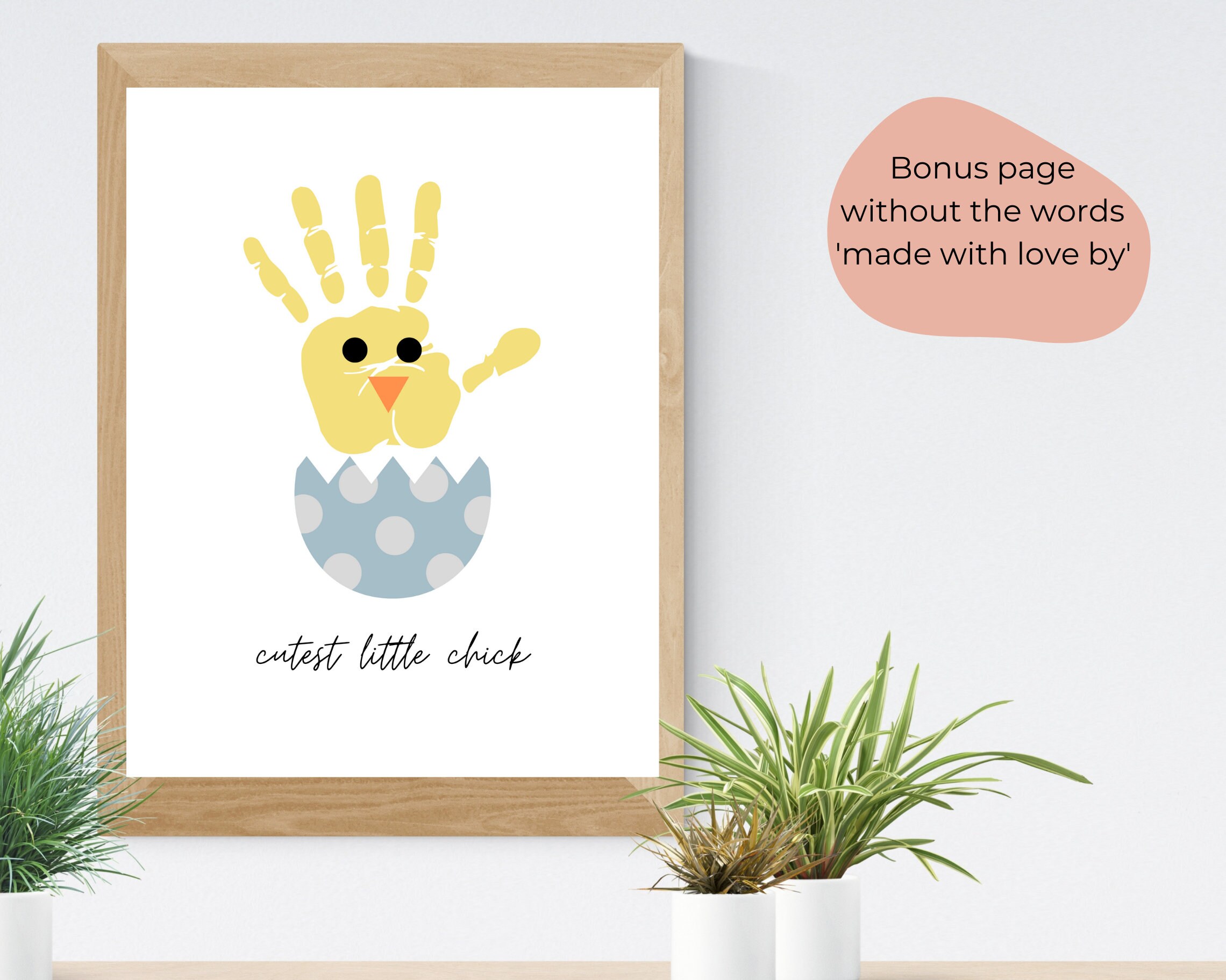 Easter Handprint Art, Printable Gift, Digital Print, Baby Toddler Kid ...