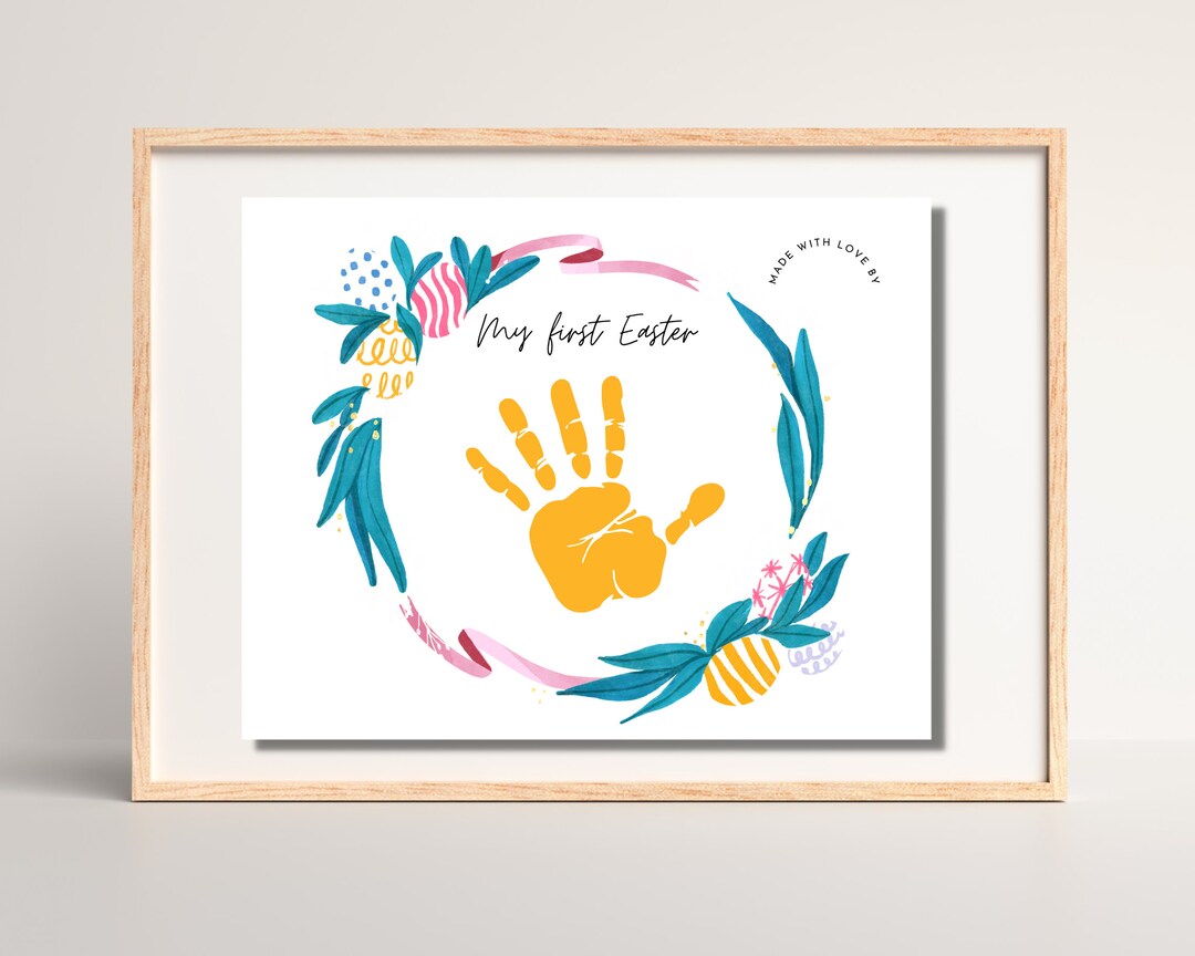 Easter Handprint Art, My First Easter, Printable Art, Digital Print ...