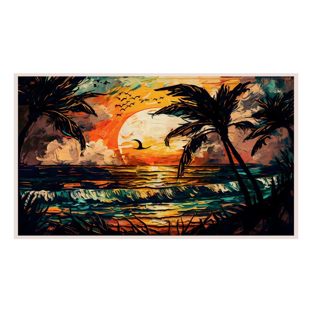 Neo-expressionism of Sunset Digital Poster Instant Download - Etsy