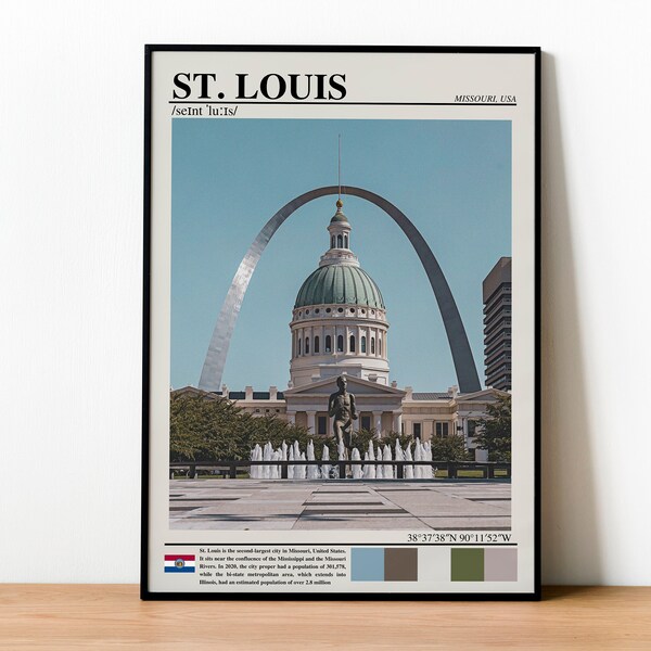 St Louis Poster - Etsy