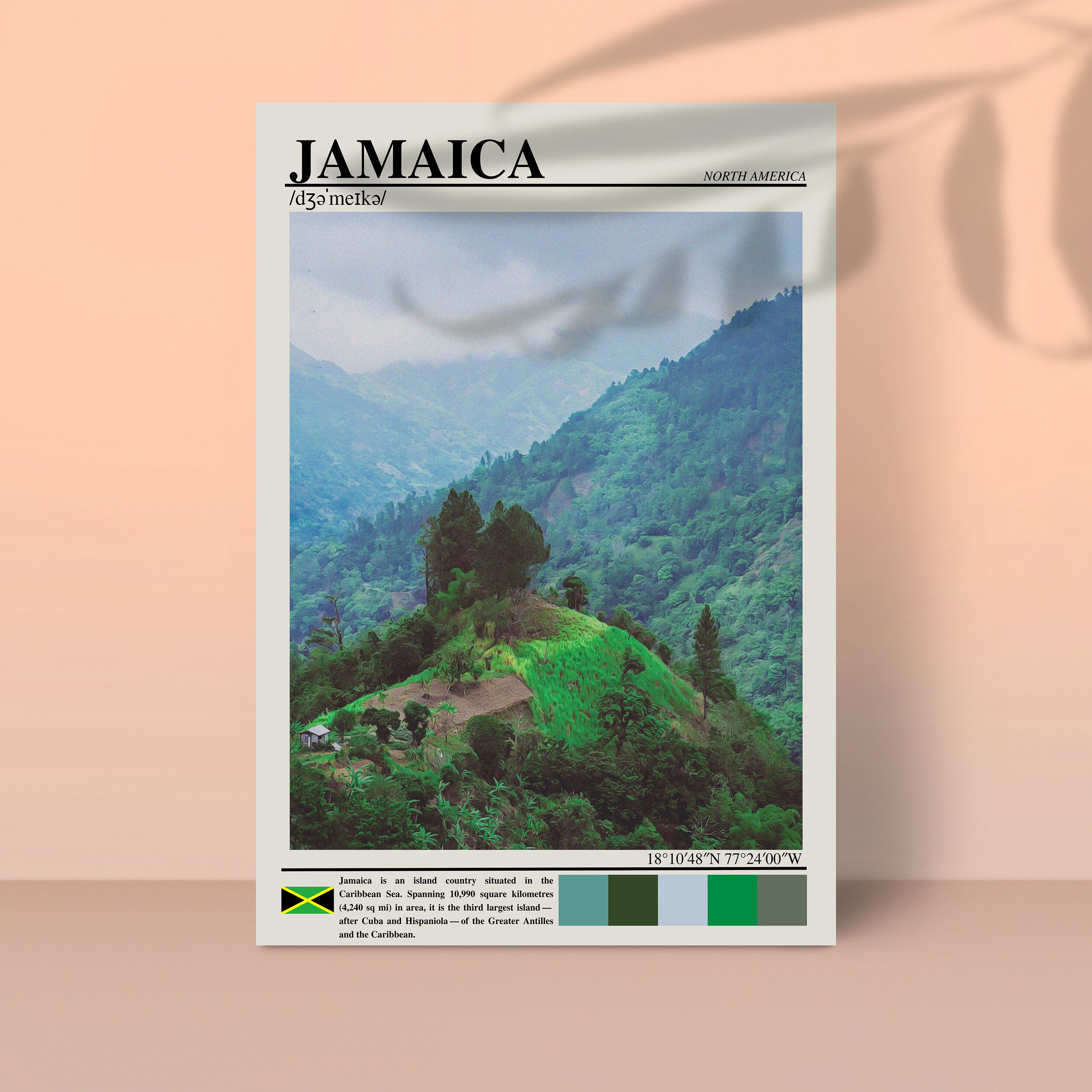 Jamaica Wall Art Oil Painting Print, Jamaica Poster, Jamaica Art Print ...