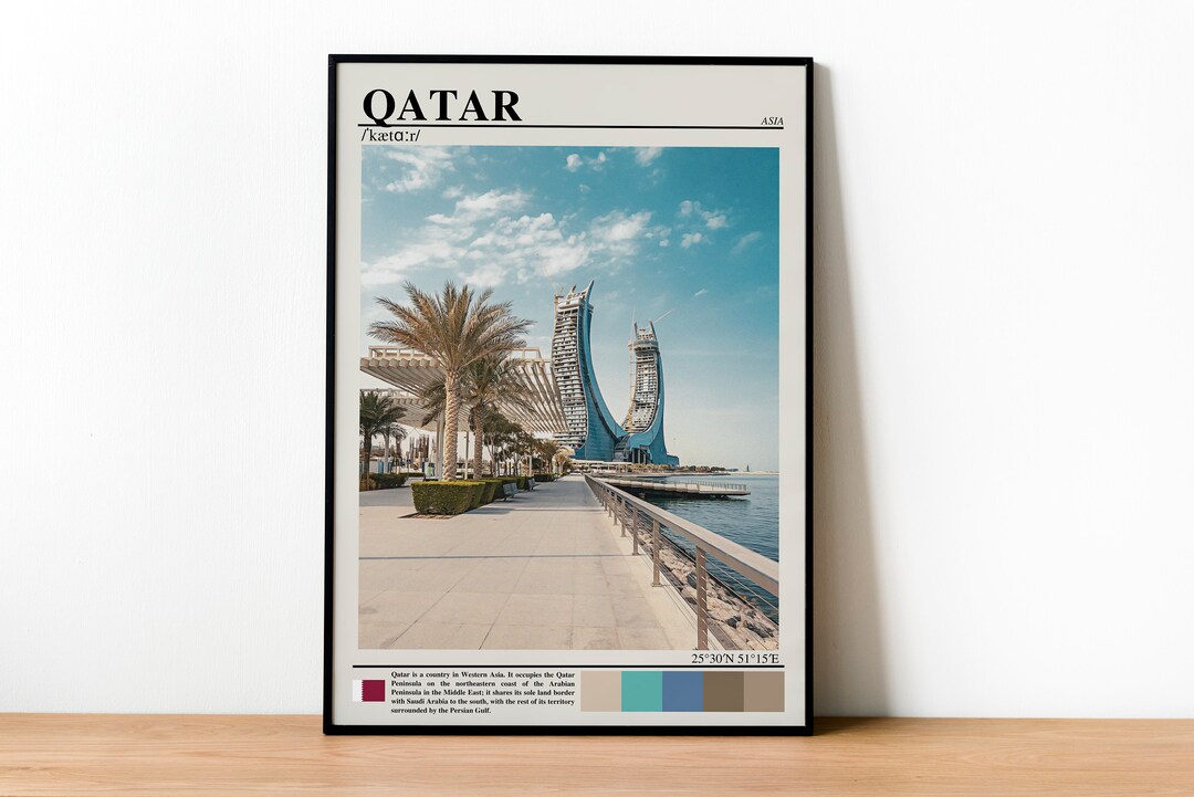 Qatar Wall Art, Oil Painting Print, Qatar Poster Print, Travel Wall Art ...