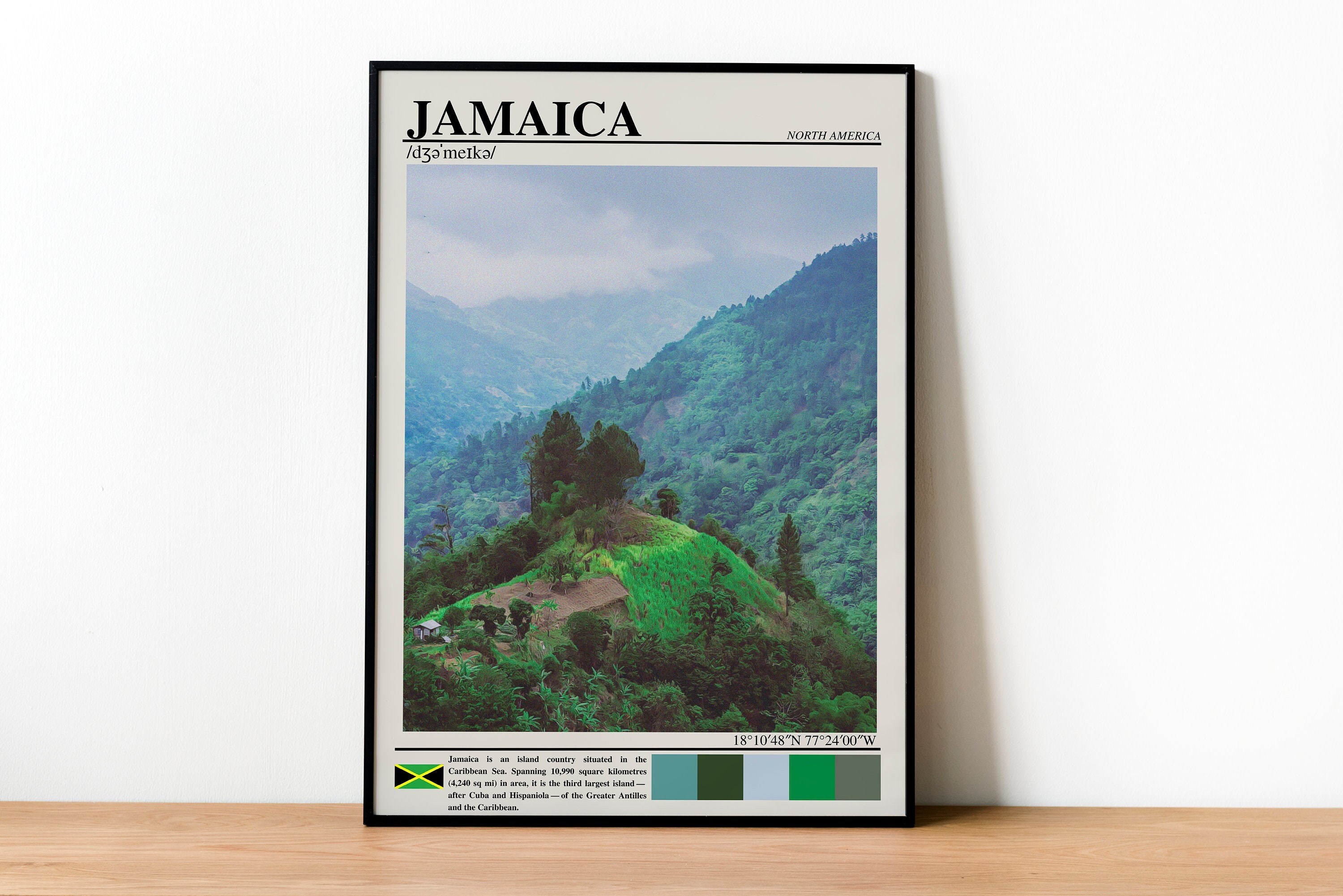 Jamaica Wall Art Oil Painting Print, Jamaica Poster, Jamaica Art Print ...