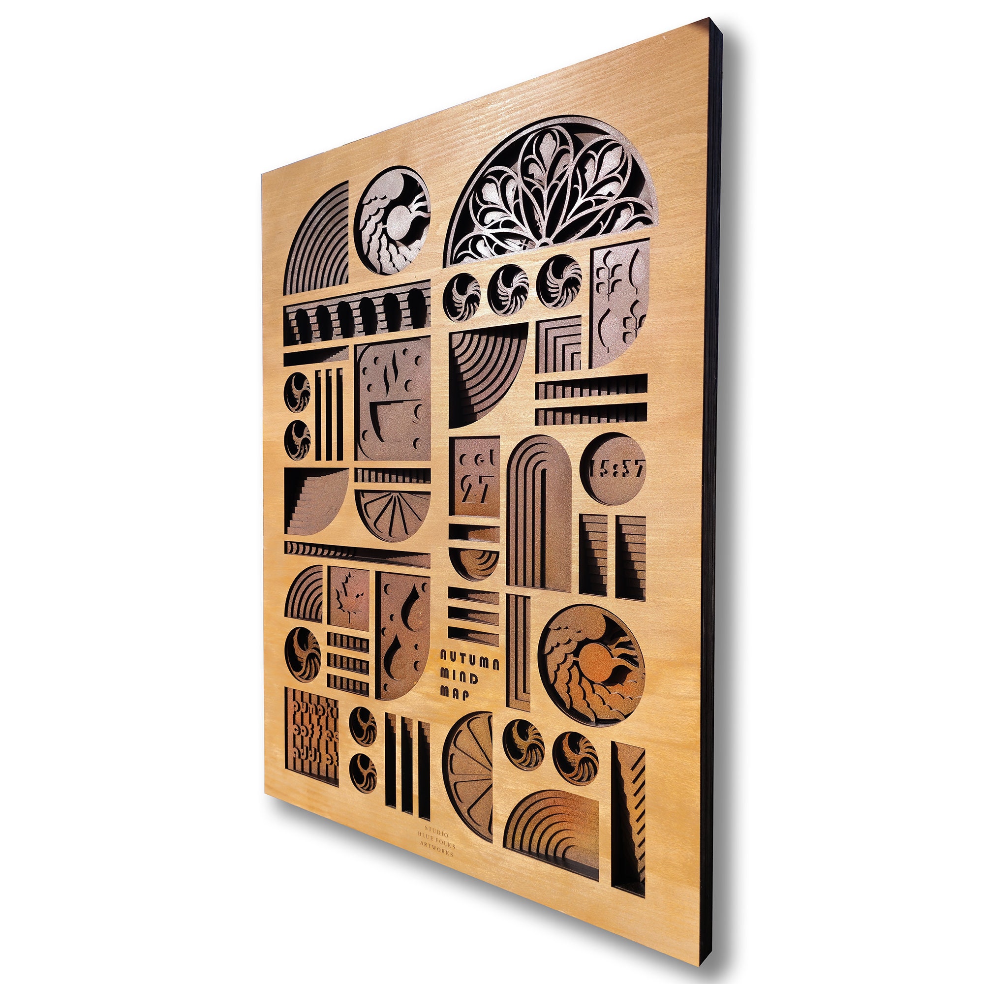 AUTUMN MIND MAP ~ 95x70cm Wooden Wall Art - Etsy