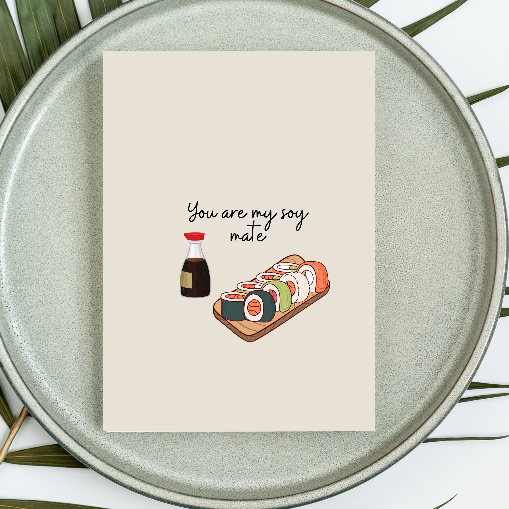 You Are My Soy Mate Card, Funny Anniversary Card, Punny Valentines Day ...