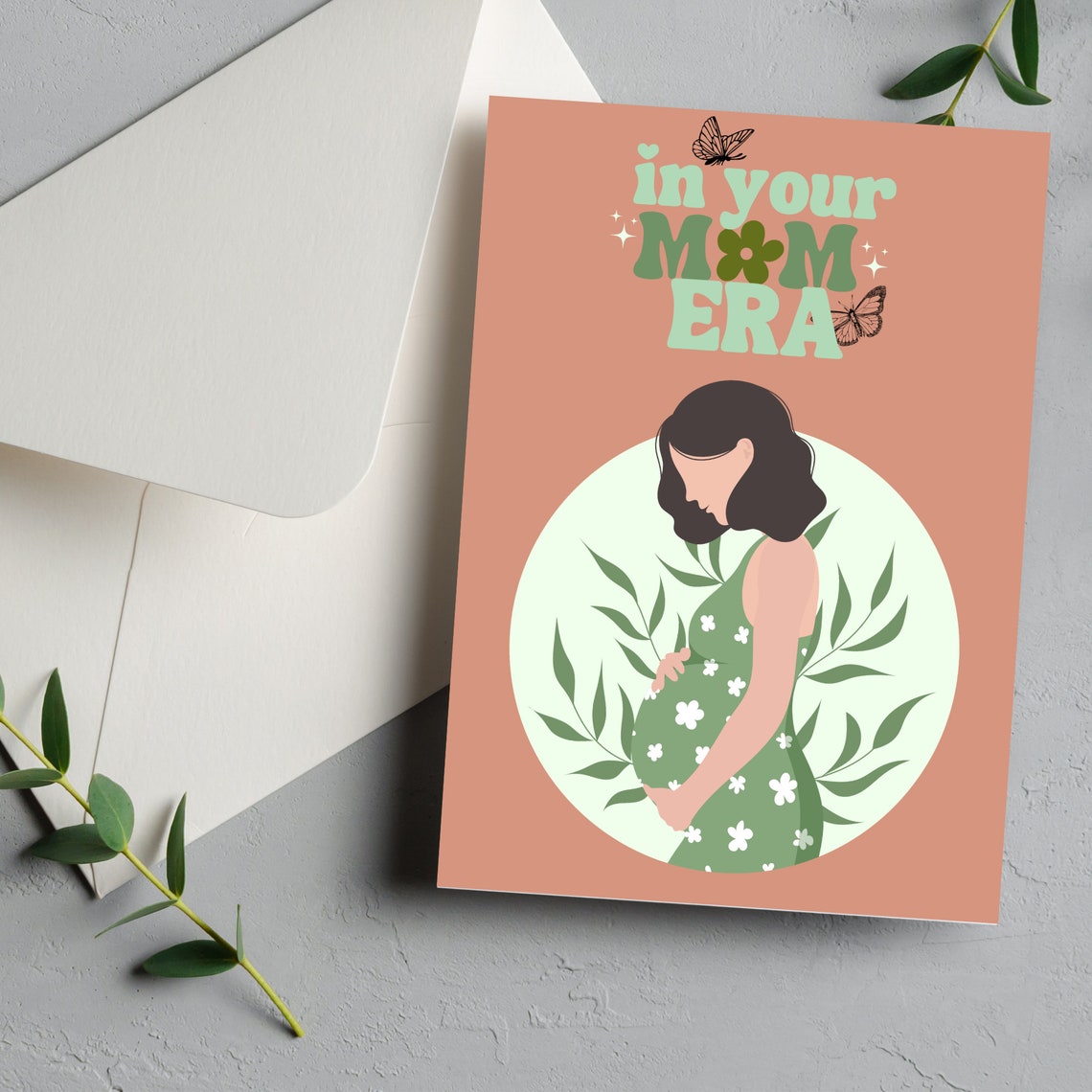 In Your Mom Era, Congratulations Pregnancy Card, Baby Shower Card, Mom ...