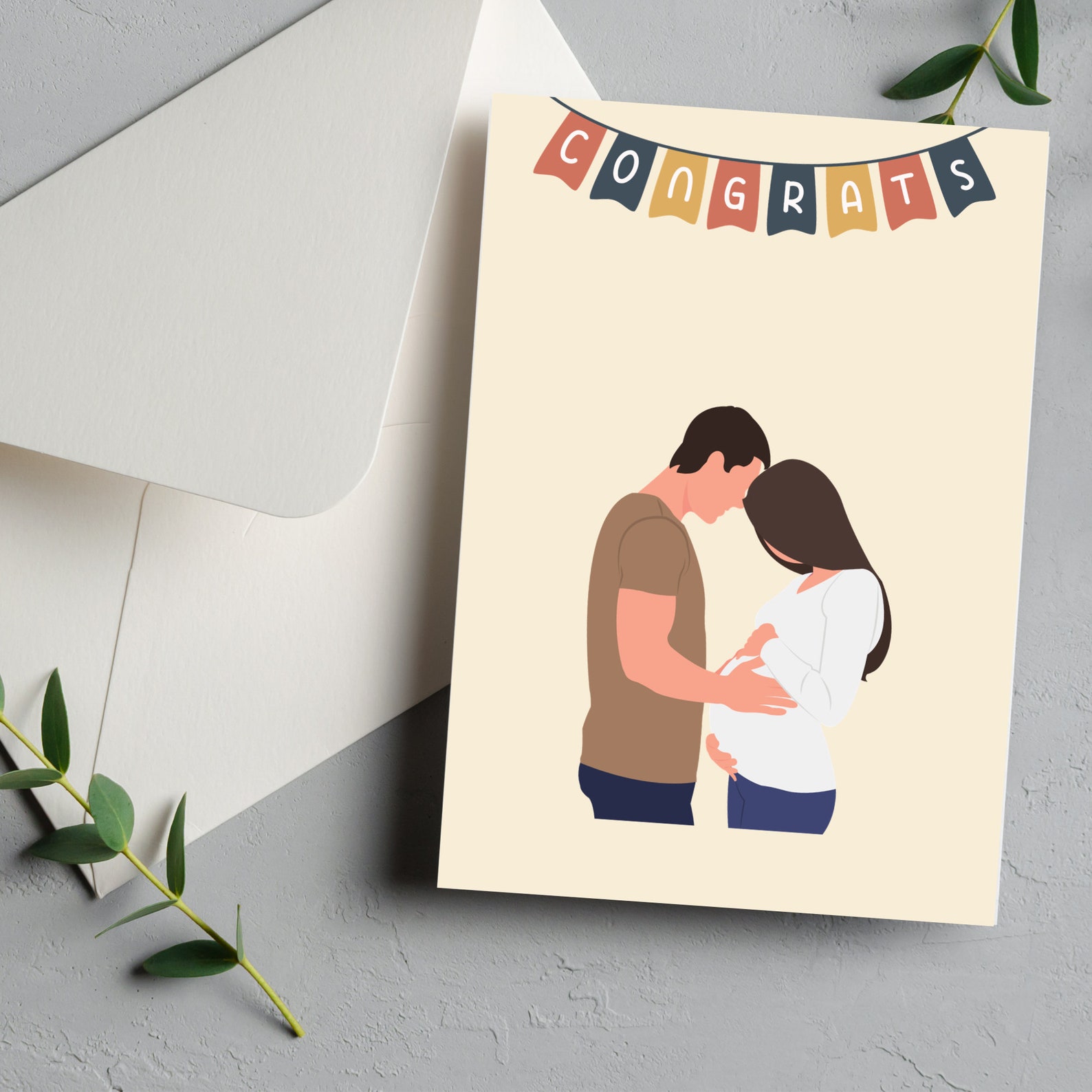 Baby Shower Card Pregnant Card Expecting Card Mom to Be Parents to Be ...