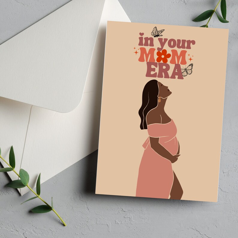 In Your Mom Era, Congratulations Pregnancy Card, Baby Shower Card, Mom ...