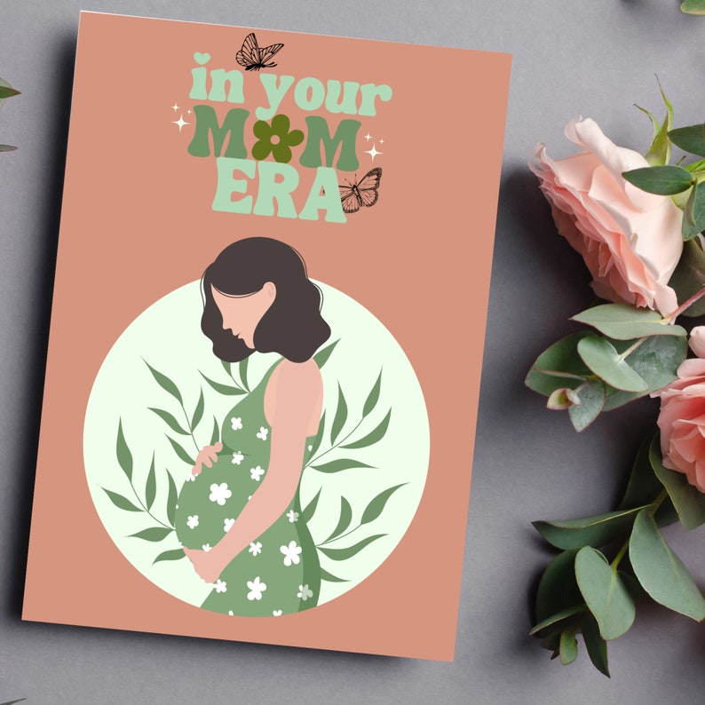 In Your Mom Era, Congratulations Pregnancy Card, Baby Shower Card, Mom ...