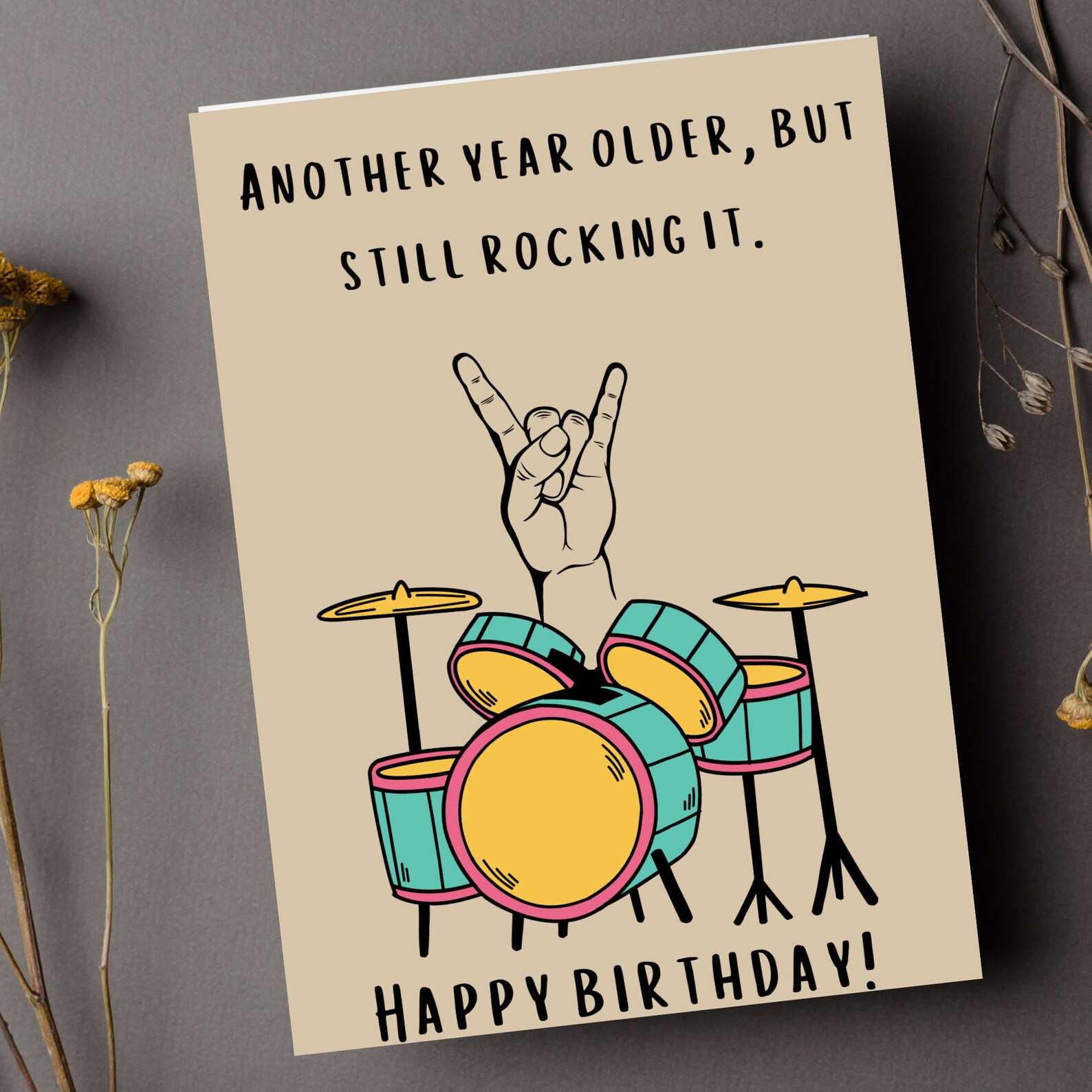 Birthday Card Still Rocking Birthday Card Music Birthday Card Funny ...