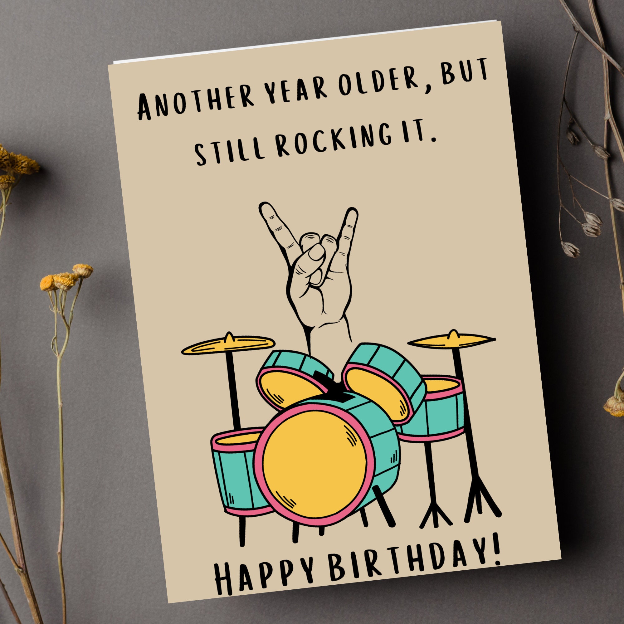 Birthday Card Still Rocking Birthday Card Music Birthday Card Funny ...