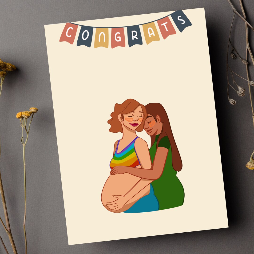 Baby Shower Card, Congratulations Pregnancy Card, Mothers to Be Card ...