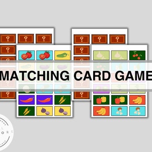 Matching Card Game for Kids Printable Flash Cards Printable Activities ...