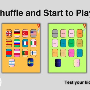 Country Capital Card Game for Kids Flag Printable Flashcards - Etsy