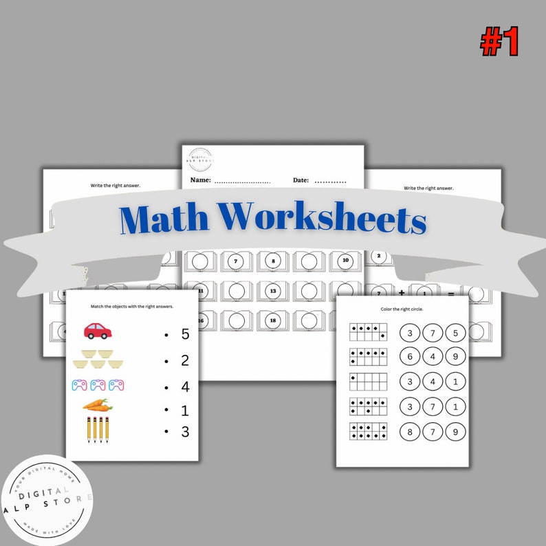 Math Worksheets for Kids 1st Grade Kindergarten Math First Grade Math ...