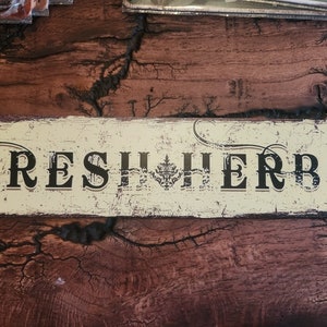 Vintage Garden Sign " Fresh Herbs" Metal 12x8 Sign - Etsy