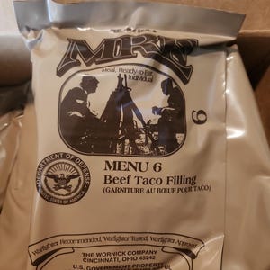 Packaged MRE Meals Ready to Eat Camping Hiking No Refrigeration Needed ...