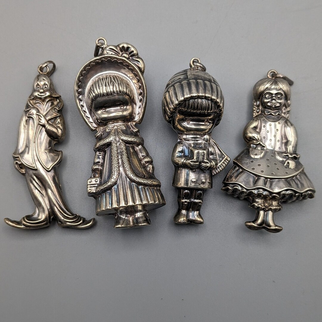 Cazenovia, RM Trush Clown, Rebecca, Brother, Vintage Sterling Ornaments ...