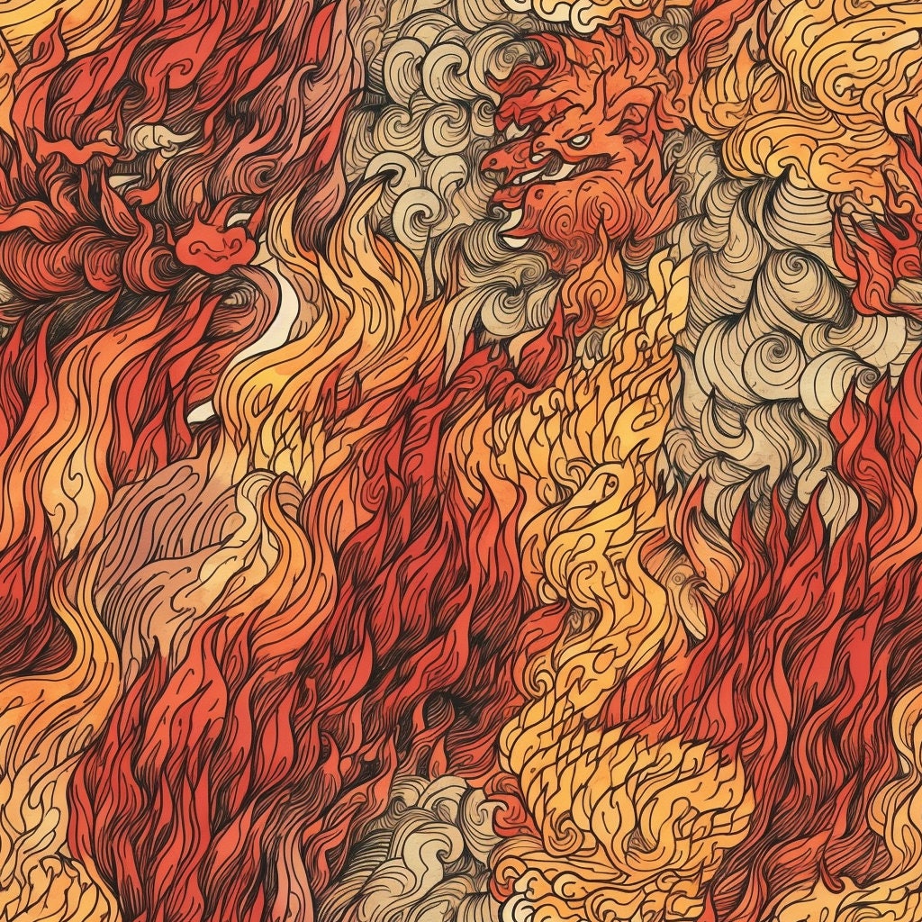 Japanese Flame Patterns