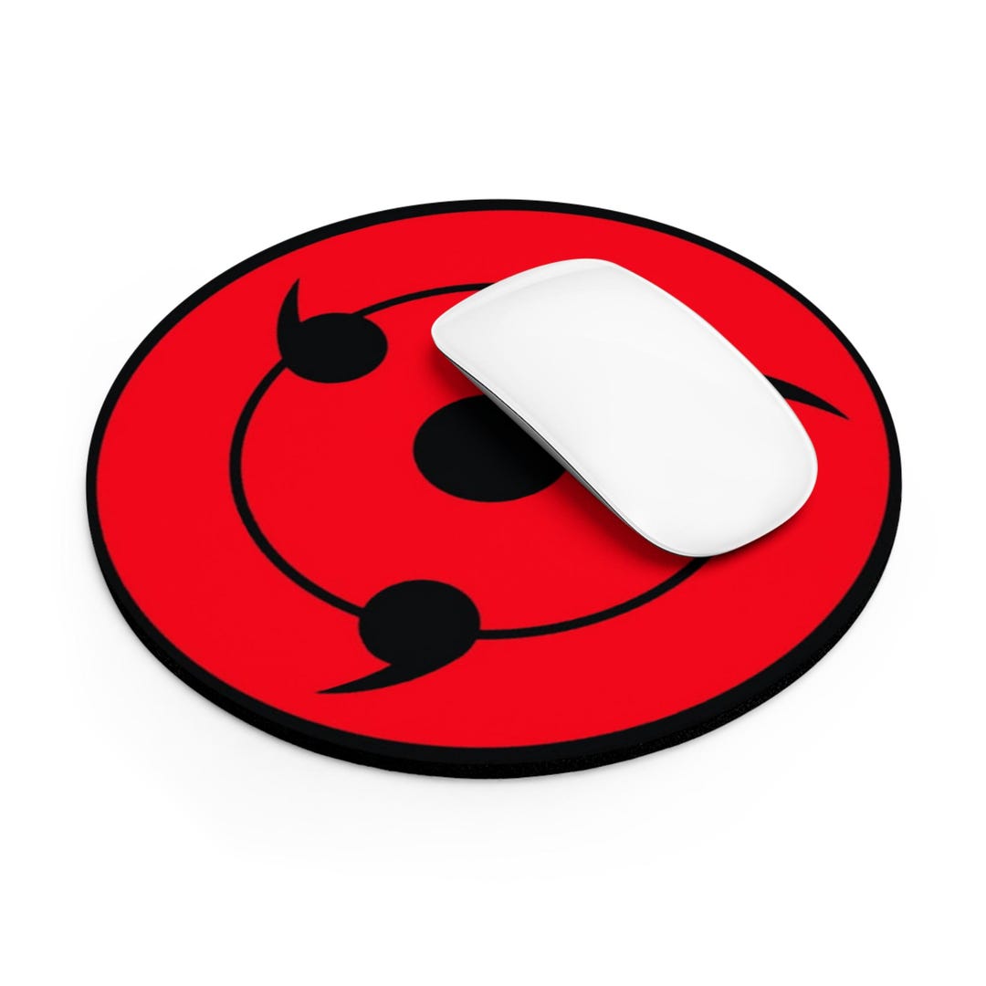 Anime-inspired Sharingan Round Mouse Pad, Office Decor, Gamer Gift ...