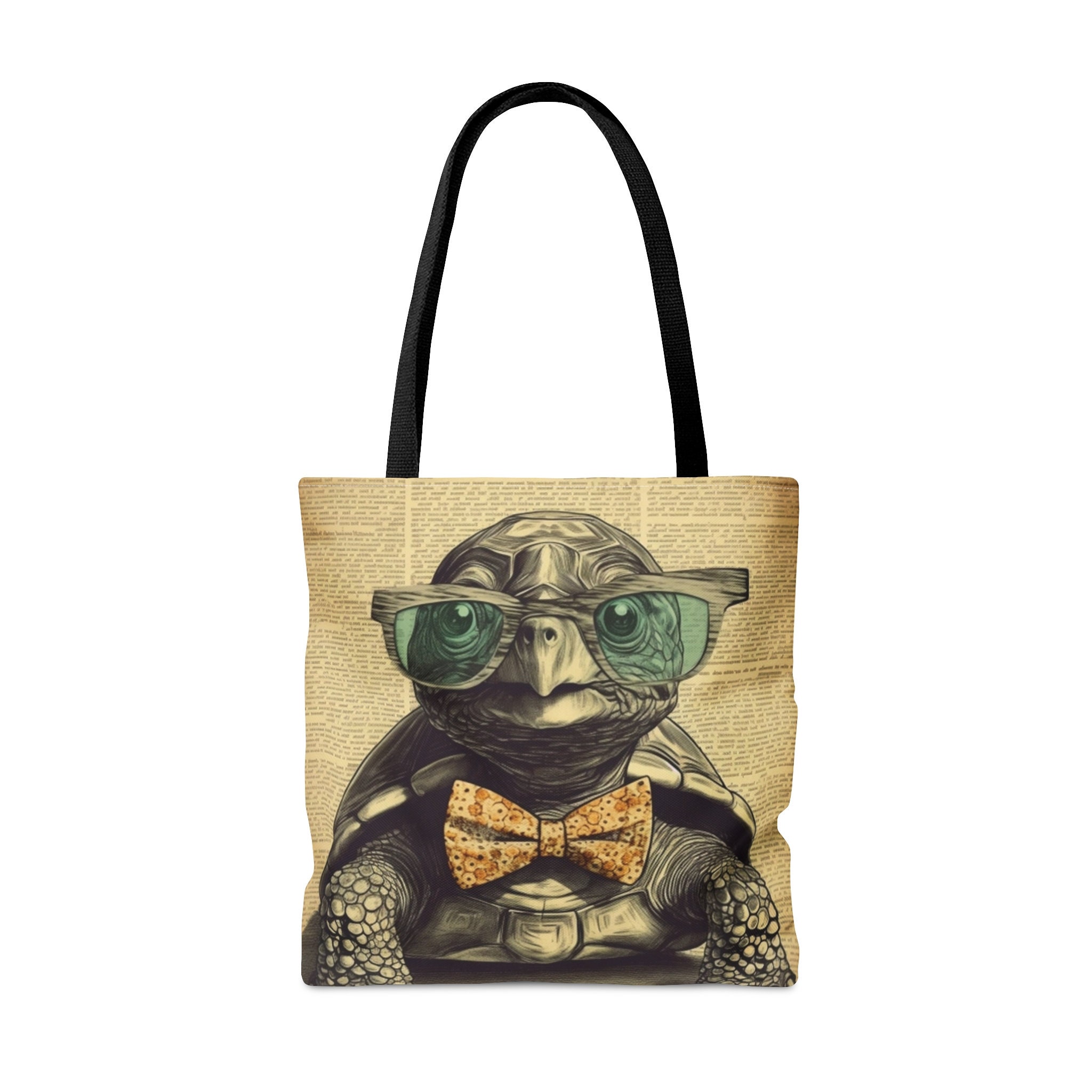 Tote Bag AOP Vintage Turtle With Glasses and Bow Tie - Etsy