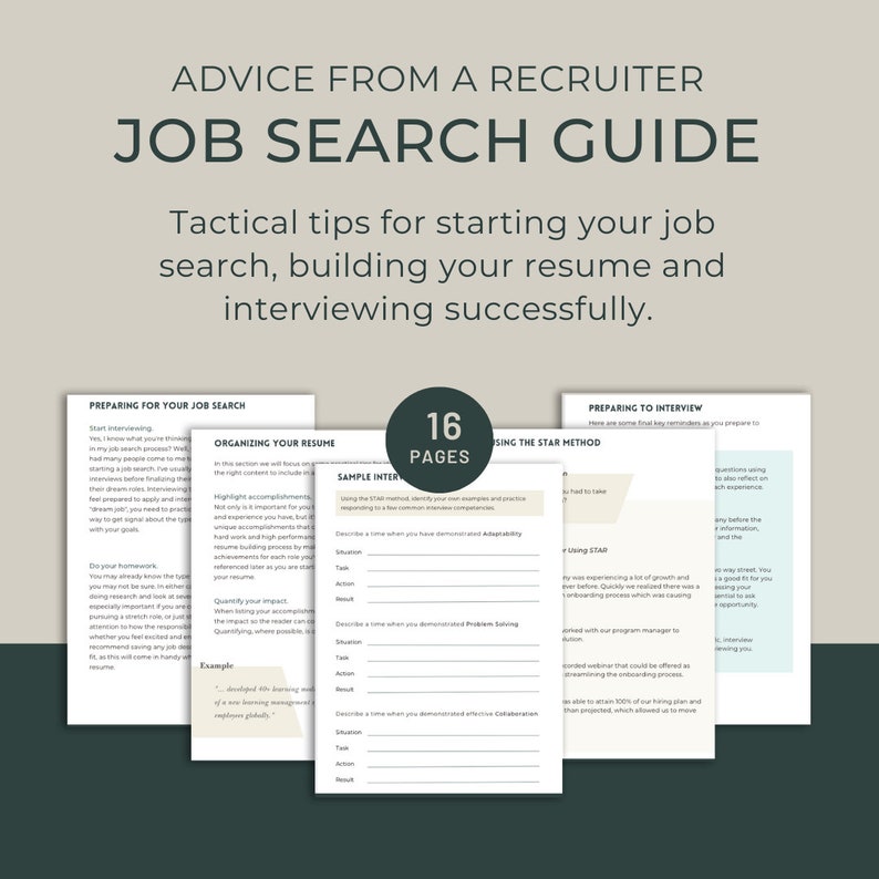 Job Search Guide and Workbook— Advice From a Recruiter on How to Plan ...
