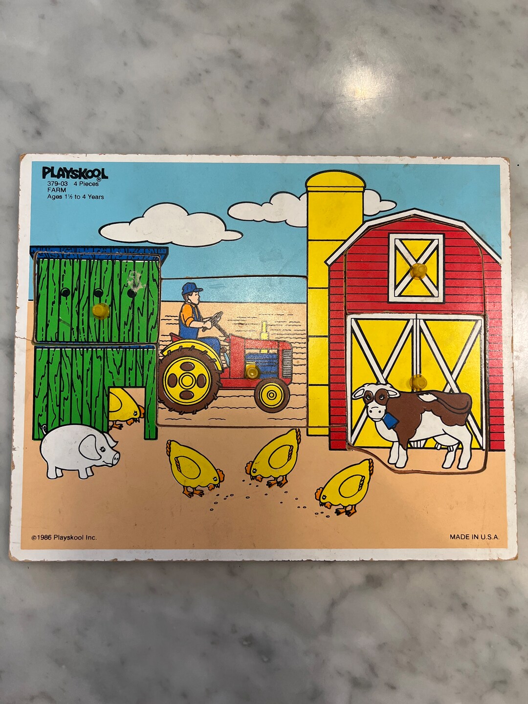 Vintage Playskool Farm Puzzle - Etsy