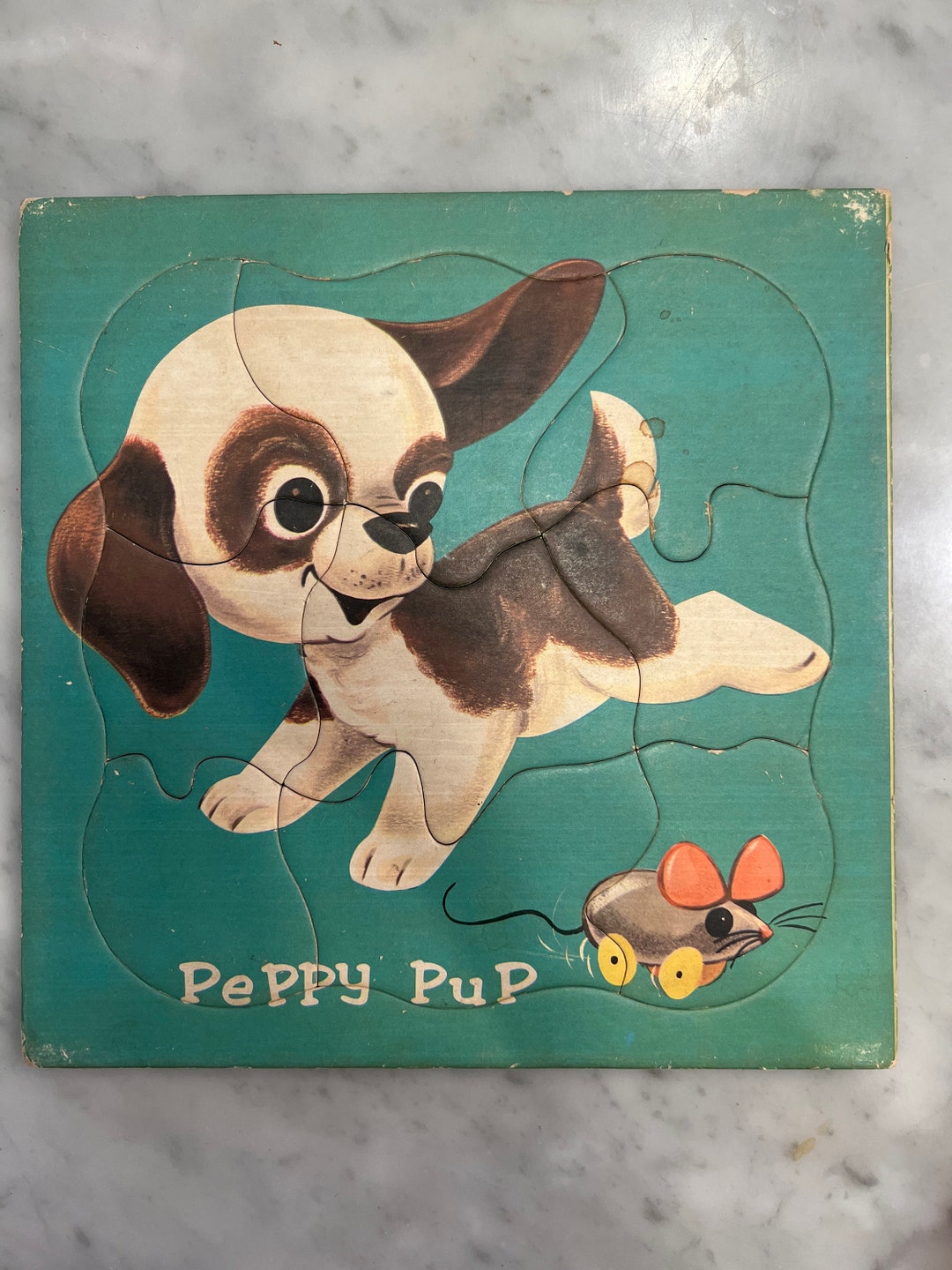 Vintage Peppy Pup Puzzle - Etsy