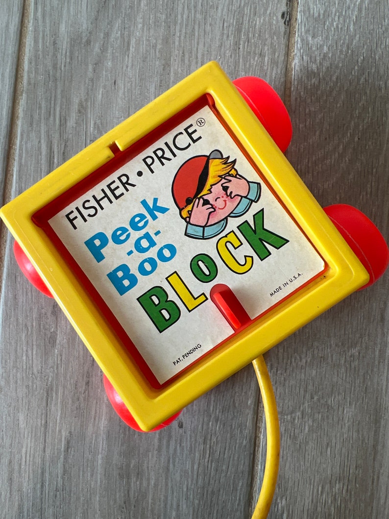 Fisher Price Vintage Peek a Boo Block - Etsy