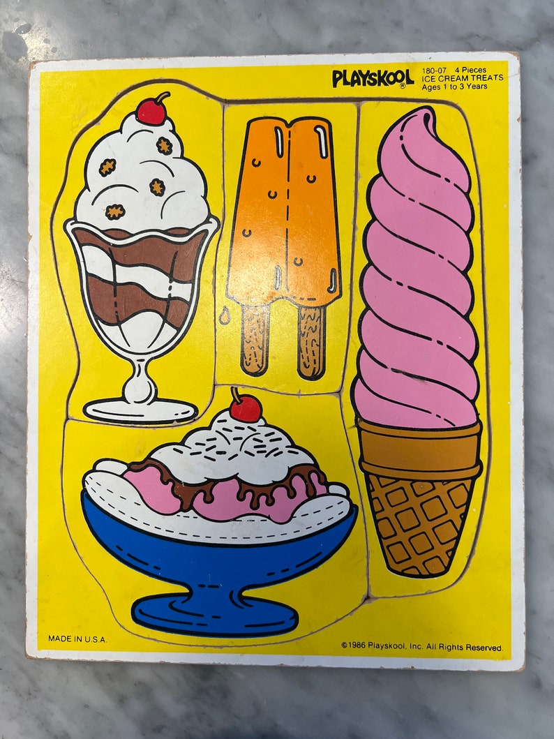 Playskool Ice Cream Puzzle - Etsy