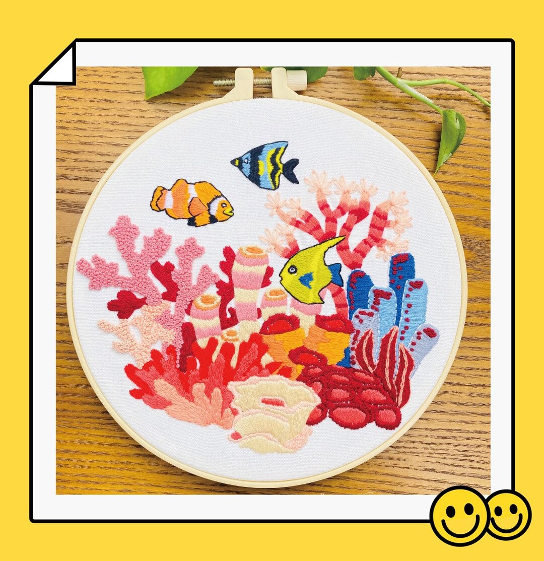 Sea Fish Handmade Cross Stitch Home Decoration Modern Embroidery Kit ...