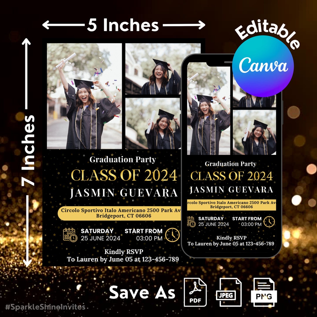 Custom Graduation Party Invitations: Personalized Grad Celebration ...