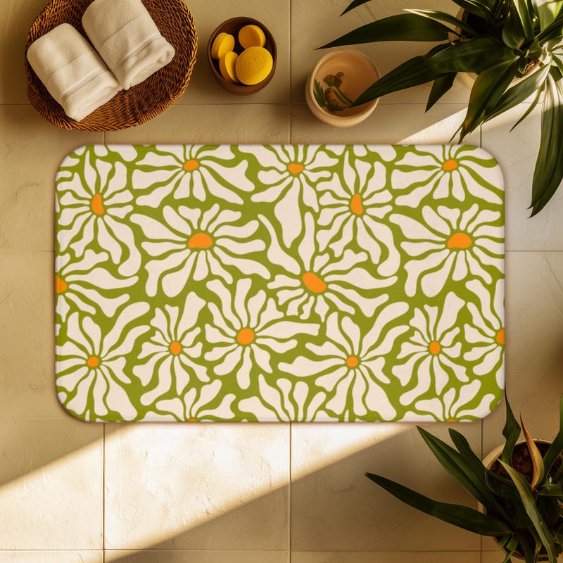 Daisy Bath Mat - Etsy