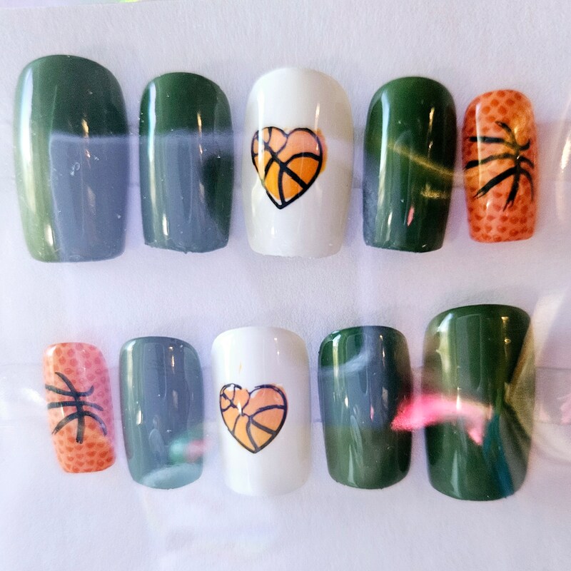 Basketball Nail Art - Etsy