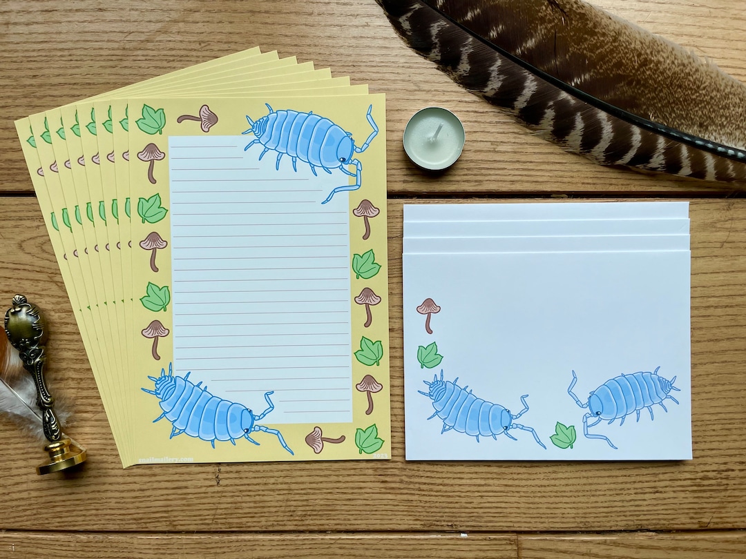 Isopod Stationery A5 Letter Set - Powder Blue Isopod - Cute Kawaii ...