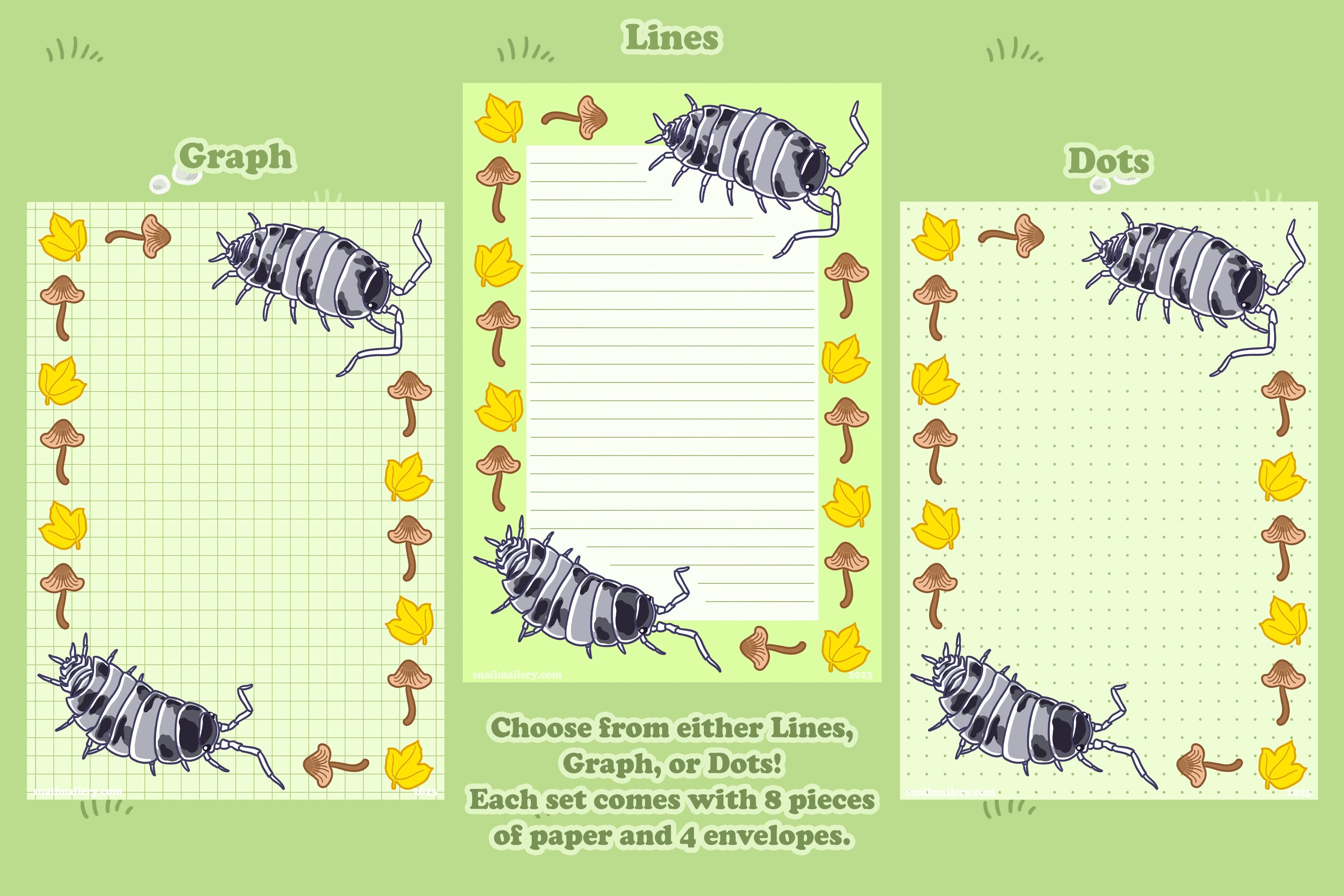 Isopod Stationery A5 Letter Set - Cookie Crumble Isopod - Cute Kawaii ...