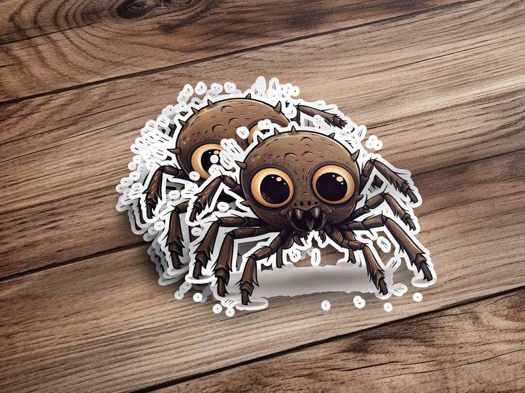 Cute Anansi Spider Scared Sticker - Etsy
