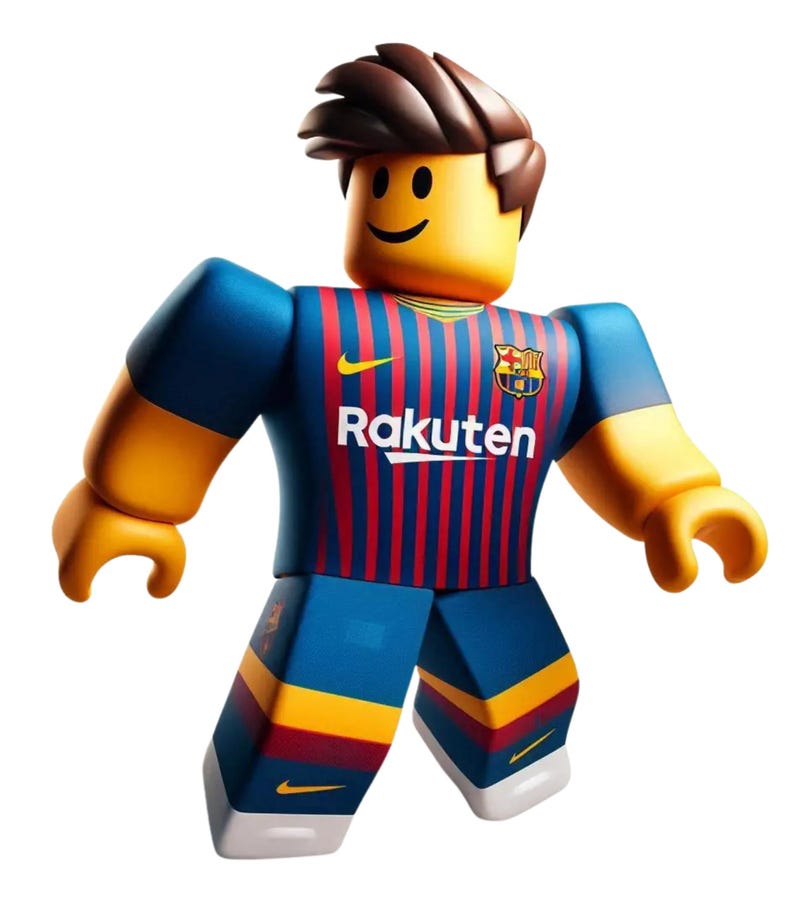 Barcelona Soccer Roblox. Roblox Football Png. Original Images! Set of 7 ...