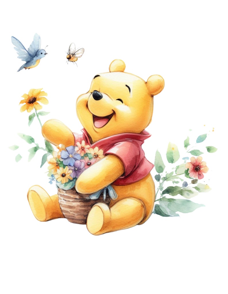 Winnie the Pooh png. Set of 8 high resolution images. Instant digital ...